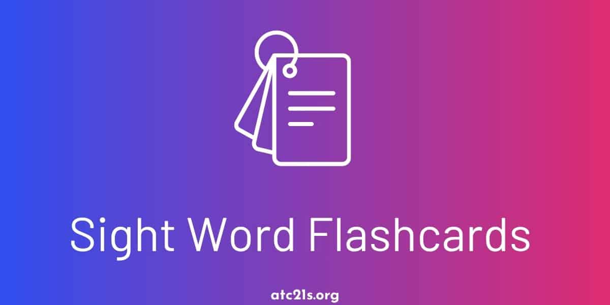 Free Sight Word Flashcard Generator | ATC21S